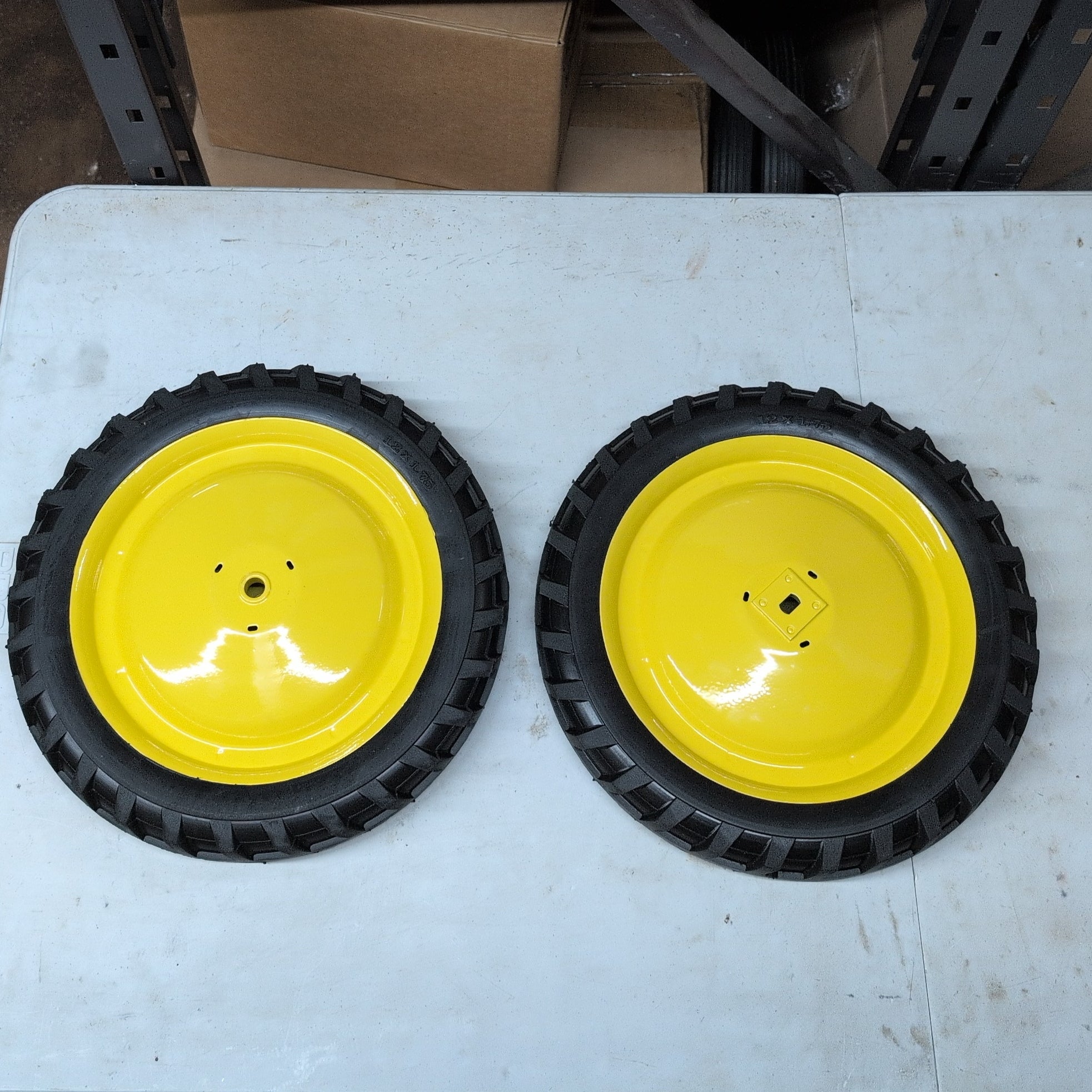 12x1.75" Rear Step Dome Gray, Red, White, Yellow Wheel | Phone 443-547-5662